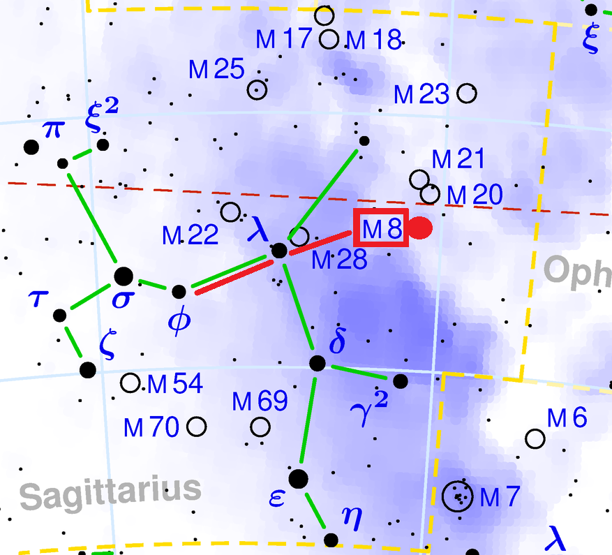 Lagoon Nebula - Messier 8 (M8) | Constellation Guide