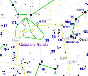 Quadrantids: New Year's Meteor Shower – Constellation Guide